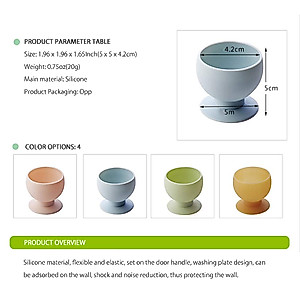 HEFUTE Door Knob Cover 2 Pack Safety Door Stopper for Wall Protection Decorative Door Bumper Suitable for Bedroom Kitchen Office(Green)