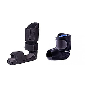 Brace Direct Night Splint + Air Wrap - for Plantar Fasciitis, Achilles Tendinitis and Heel Pain- Right or Left Foot- Men or Women
