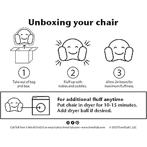 Trend Lab Flower Toddler Chair - Plush Pillow Kids Chair, Comfy Plant Chair for Toddlers 1-3 Years Old, 21x19x19 Inches - Baby Chair, Floral Soft Toddler Lounge Chair, Kids Bean Bag Chair Alternative