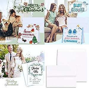 36-Pack White 5x7 Envelopes Self Seal A7 Envelopes, Mailing Envelopes, 5x7 Envelopes for Invitations, White Envelopes for 5x7 Cards, Letters, Photos, Thank You Cards, Wedding