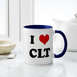 CafePress I Love CLT Mug Ceramic Coffee Mug, Tea Cup 11 oz