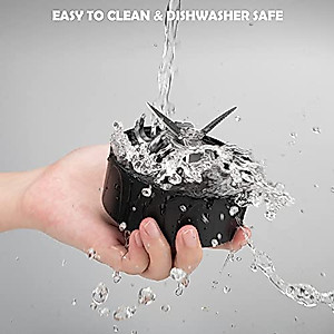 ZUUKOO KITCHEN Personal Countertop Blender,1100W Professional Blender with Contra-rotating Double Blades for Frozen Drinks,Coffee Grinder,Green & Black Juice Blender,with 21oz Cup