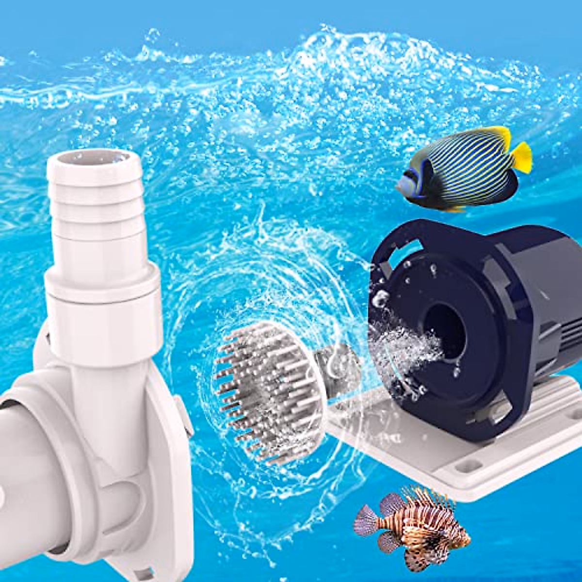 In Sump Protein Skimmers for Saltwater Aquariums up to 100 Gallons Fish Tank, DC Pump with Controller