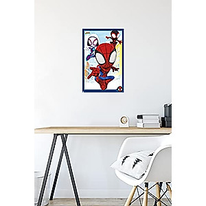 Trends International Marvel Spidey and His Amazing Friends-Group Wall Poster, 14.725" x 22.375", Premium Unframed Version