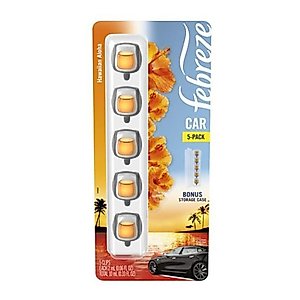 Febreze Car Hawaiian Aloha 5 pack with Bonus Storage Case