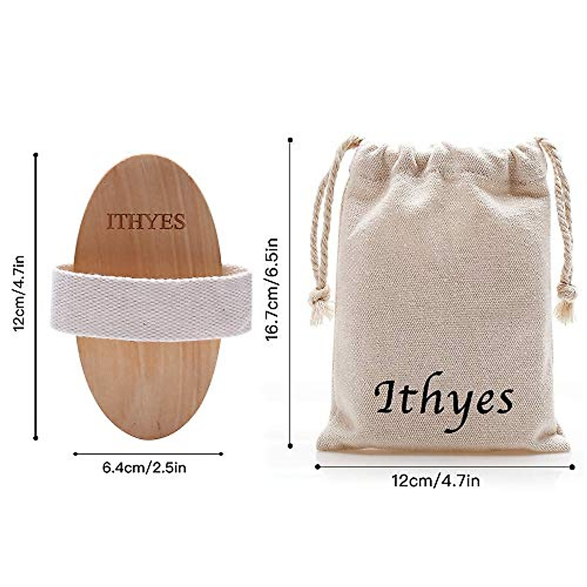 Ithyes Dry Brushing Body Brush Exfoliating Brush Natural Bristle Bath Brush for Remove Dead Skin Toxins Cellulite,Treatment,Improves Lymphatic Functions,Exfoliates,Stimulates Blood Circulation