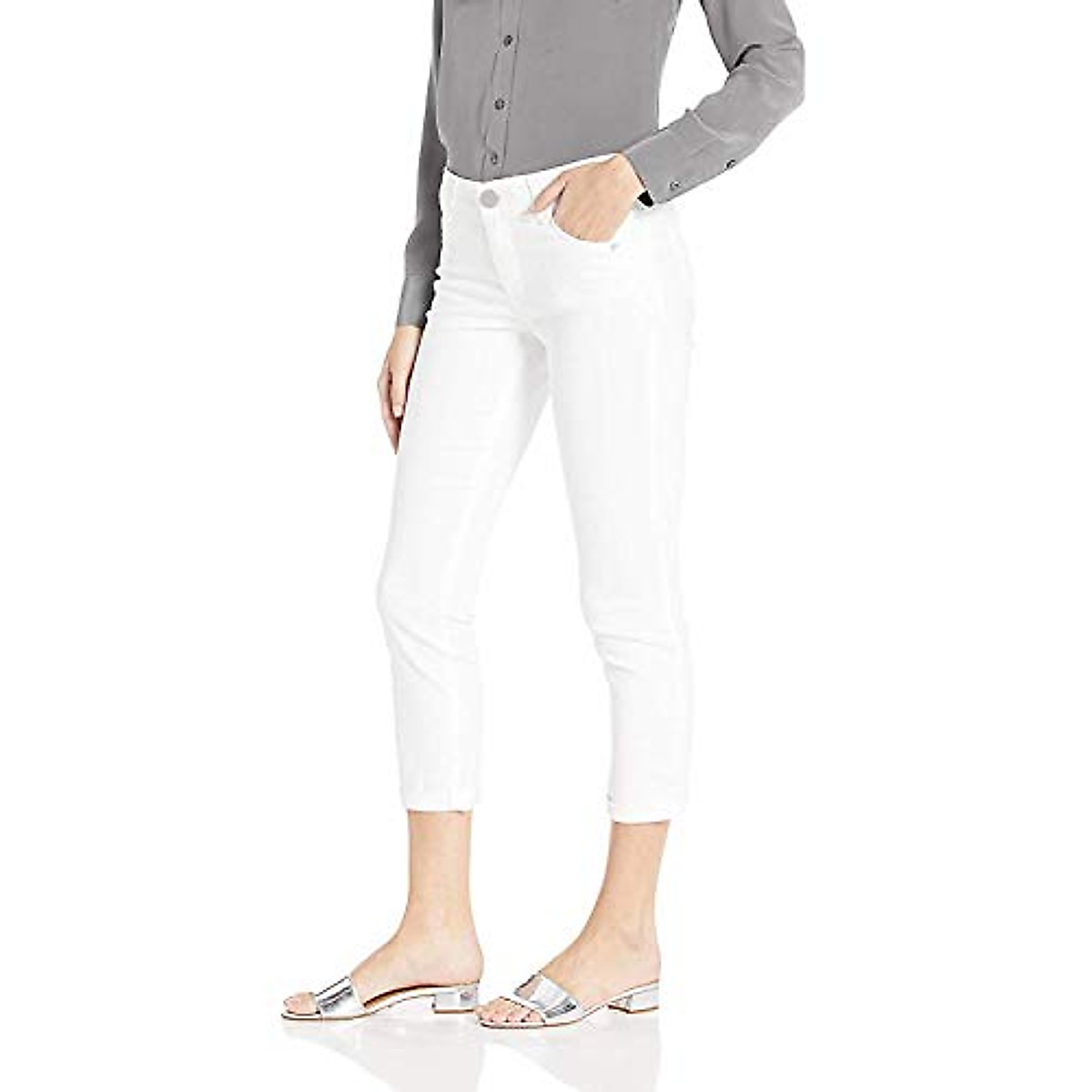 Democracy womens Absolution Crop Jeans, Optic White, 6 US