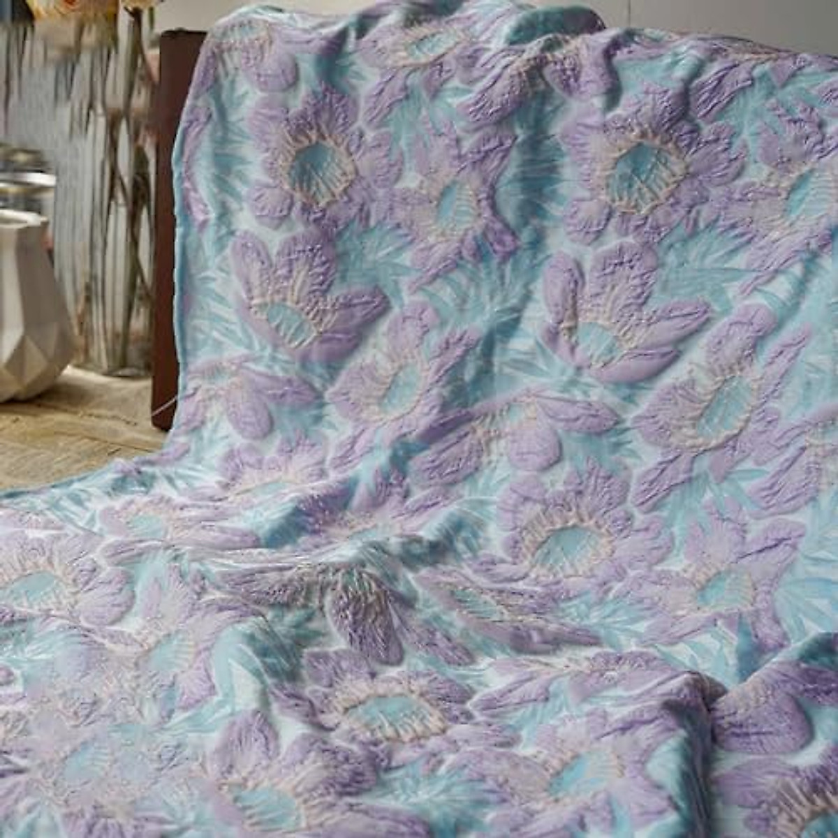 XMTXZYM 2 Meter Embossed Jacquard Fabric Women's Coat Dress DIY Sewing Fabric