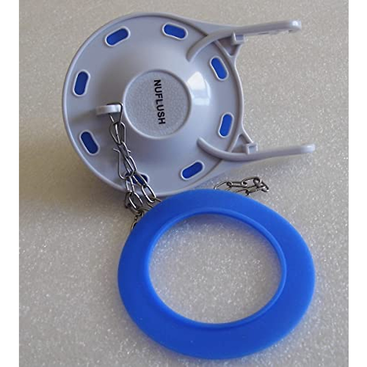 Toilet Flapper Valve fits Jacuzzi and Kohler 3.5 inch Toilets, Has 9 in. Chain and Two Extra Silicone Replaceable Seals White