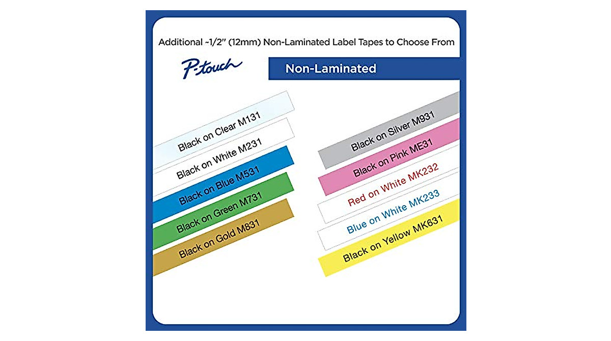 Brother P-touch M-2312PK Tape - 2 Pack for Indoor Labeling