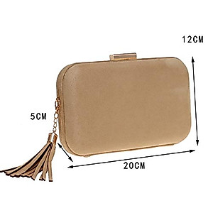NMBBN Women's Evening Clutches Handbags Formal Party Wallets Wedding Purses Wristlets Totes Satchel, Khaki