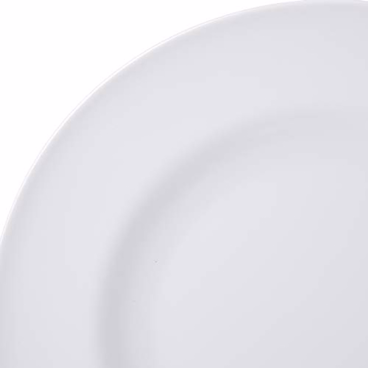 Bayview Essentials- Shatter-Proof and Chip-Resistant Classic Melamine Dinner Plate- Set of 6-10.5 inches (White)
