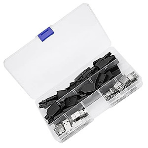 Boxwizard 20pcs/set Type A 2.0 USB Port 4 Pin Socket Adapter with Black Plastic Housing