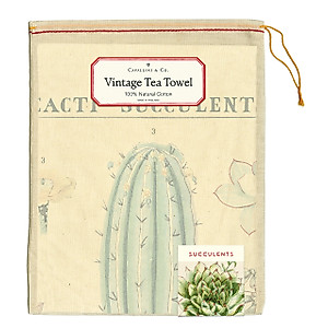 Cavallini Papers & Co Cavallini Vintage Succulents Cotton Tea Towel