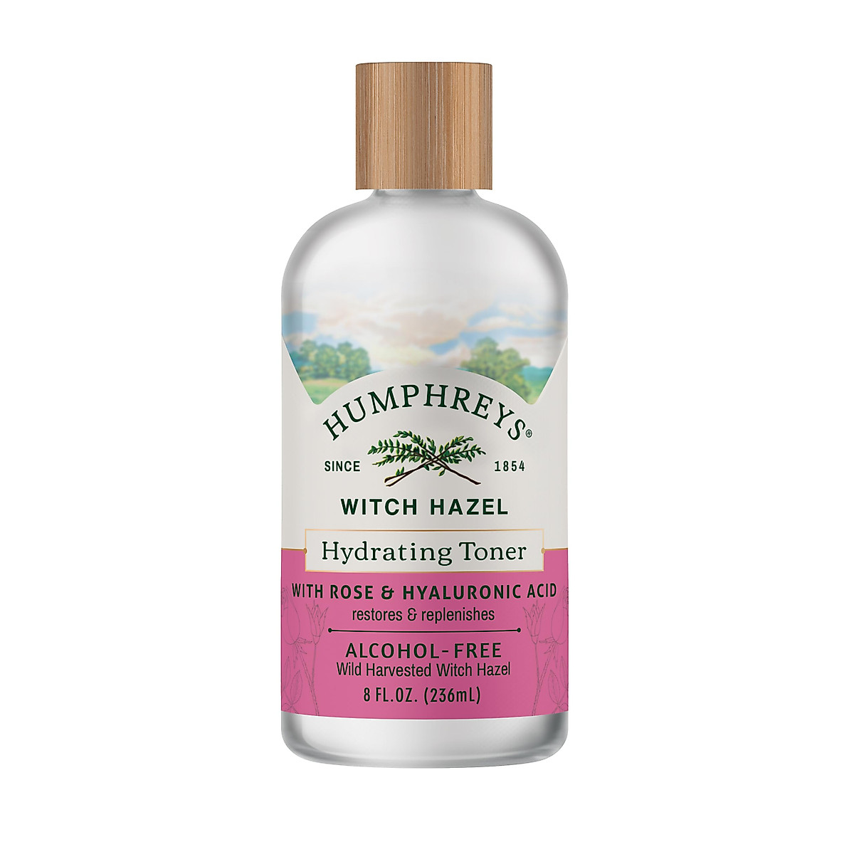 Humphreys Soothe Witch Hazel with Rose Alcohol-Free Toner, Clear, 8 Oz (Pack of 1)