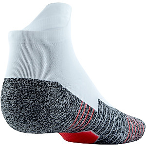 Under Armour Unisex-Adult Run Cushion Quarter Socks, Multipairs, White (3-Pairs), Large