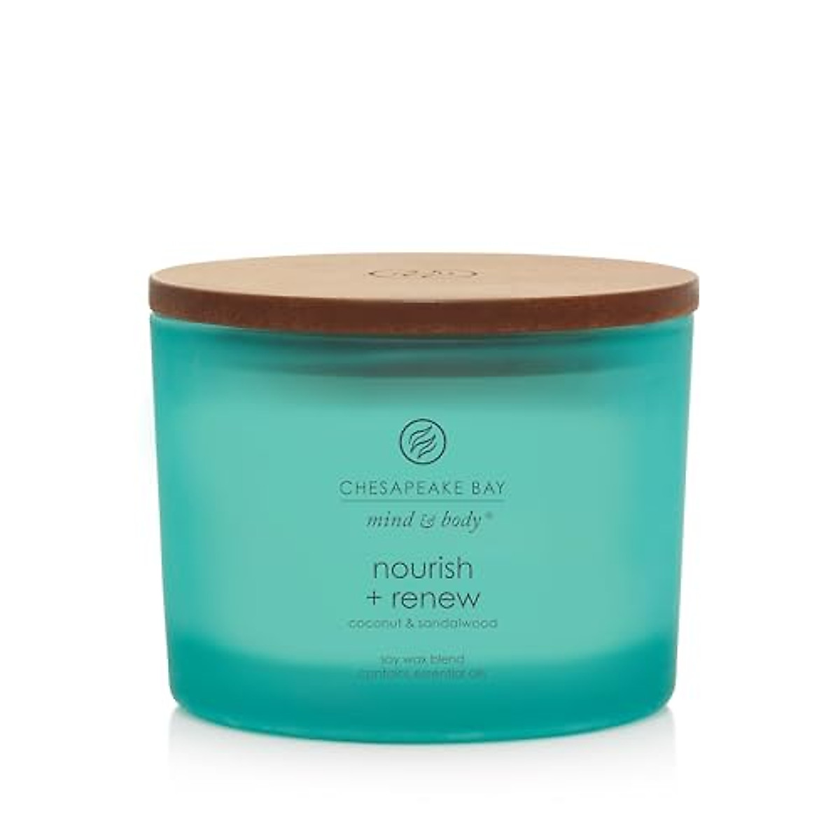 Chesapeake Bay Candle Mind & Body 3-Wick Coffee Table Jar Candle, Nourish + Renew (Coconut & Sandalwood)
