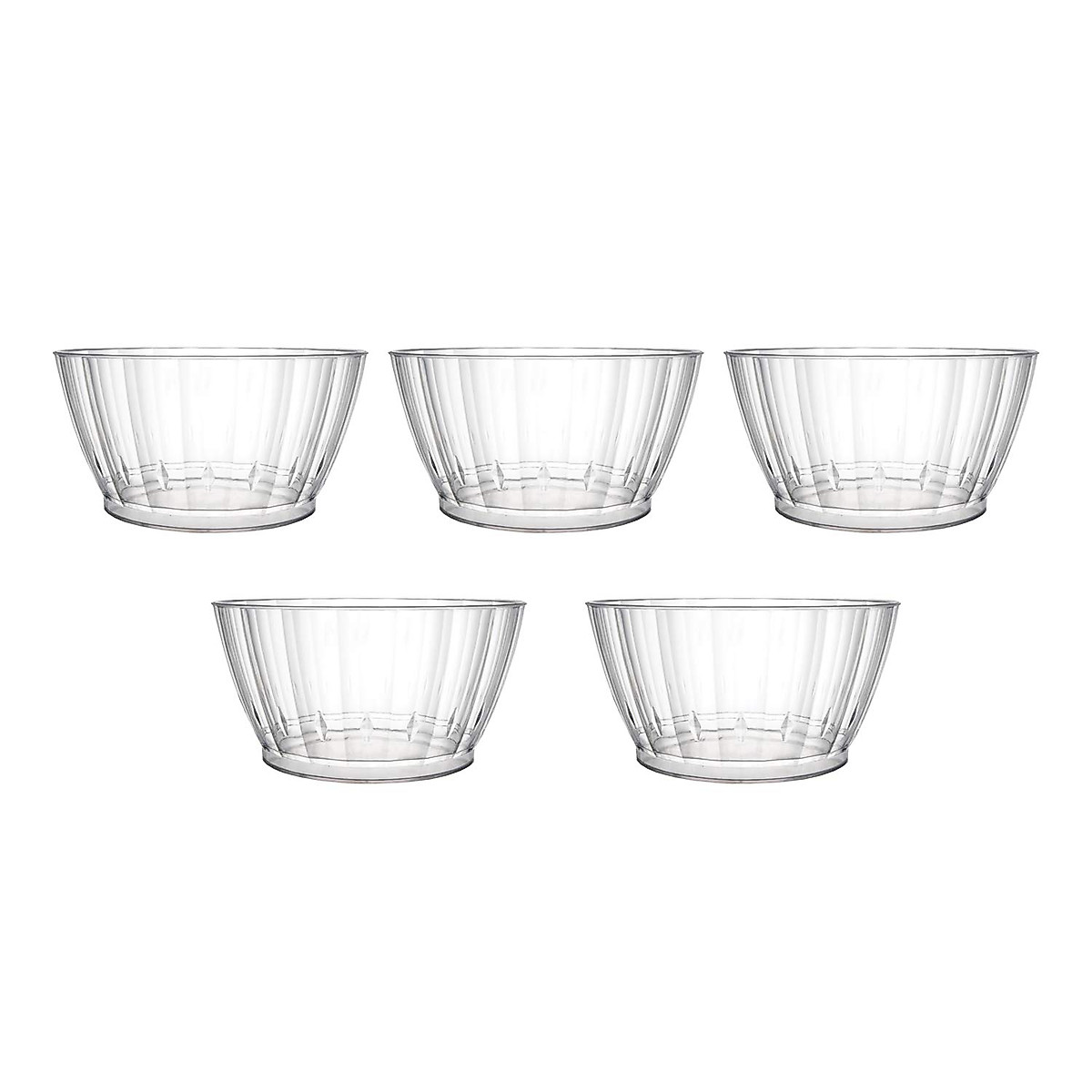 Party Essentials Deluxe/Elegance Quality Plastic 6-Ounce Fruit/Nut/Dessert Bowls, Clear, 20 Count