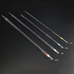 LABALPHA Disposable Serological Pipettes 1ml, Individually Wrapped, Polystyrene, 50Pcs