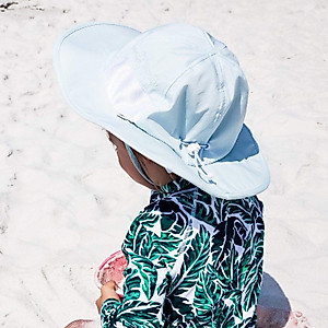 SwimZip Wide Brim Sun Hat | UPF 50+ Protection for Baby, Toddler, and Kids Mint Green