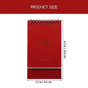 COHEALI Flip Desk Calendars Pocket Notepad 2023 2024 Calendar Small Desk Calendar 2023-2024 Standing Desk Calendar 2023 2024 Desk Calendar Mini Calendar 2024 Table Mat Paper Spiral Office