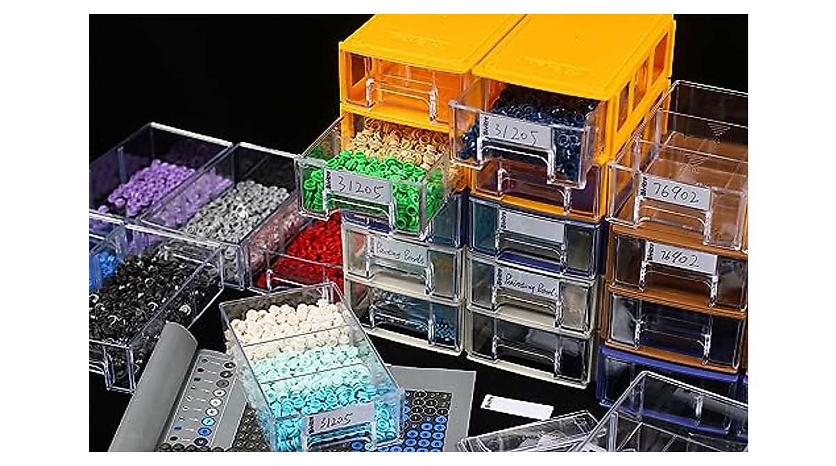 Stackable Storage Drawers Set of 20, Plastic Drawers Organizer for ...