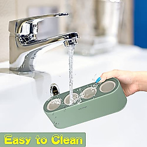 WWW Homemade Popsicle Molds with 4 Cartoon Shape Cavities, Food Grade Silicone Popsicle Maker with Sticks, Easy Release & Clean BPA Free Popsicle Molds for Kids, Reusable Ice Pop Molds, Green