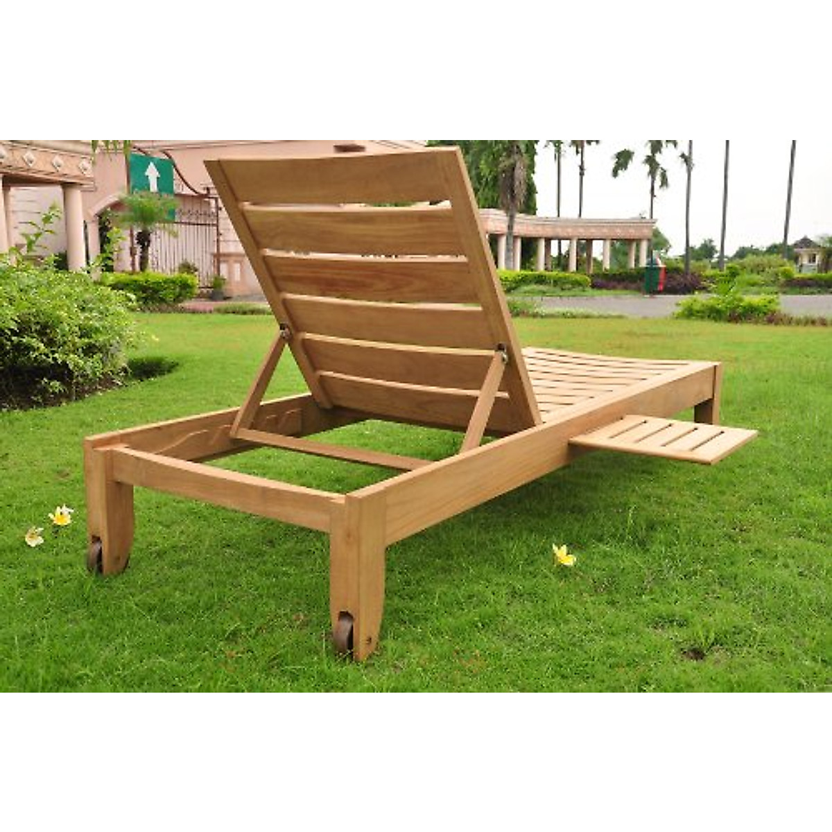 New Grade A Teak Multi Position Sun Chaise Lounger Steamer - Furniture only - Atnas Collection #WHCHAT