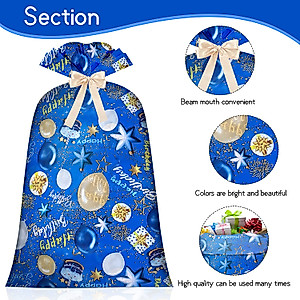 Extra Large Jumbo Giant Huge Gift Bag Blue Plastic Oversized Present Wrapping Bag (48" 1Pack) for Boys Men and Kids