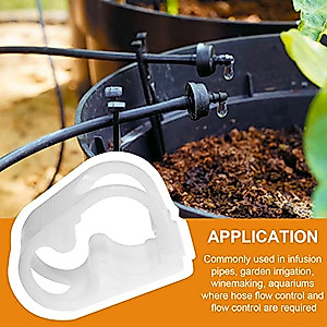 Uenhoy 20 Pcs Plastic Tubing Clamps, Hose Shut Off Clamps for 1/4" - 1/2" Tube O.D., Water Flow Control Hose Clip Laboratory Pinch Valve