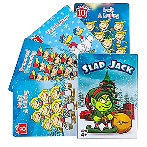 Regal Games - Kids Holiday Card Games - Includes Old Maid, Go Fish, Slapjack, Crazy 8's, Snowball Fight, and Holiday Monster Memory Match - for Family Game Nights, Parties - Set of 6 Games