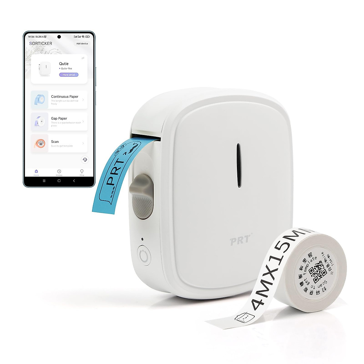 Label Makers Machine with Tape Built-in Cutter Portable Bluetooth Handheld Sticker Printer for Home Office Organization iOS Android Multiple Templates Fonts Icon Mini Inkless Labeler USB Rechargeable