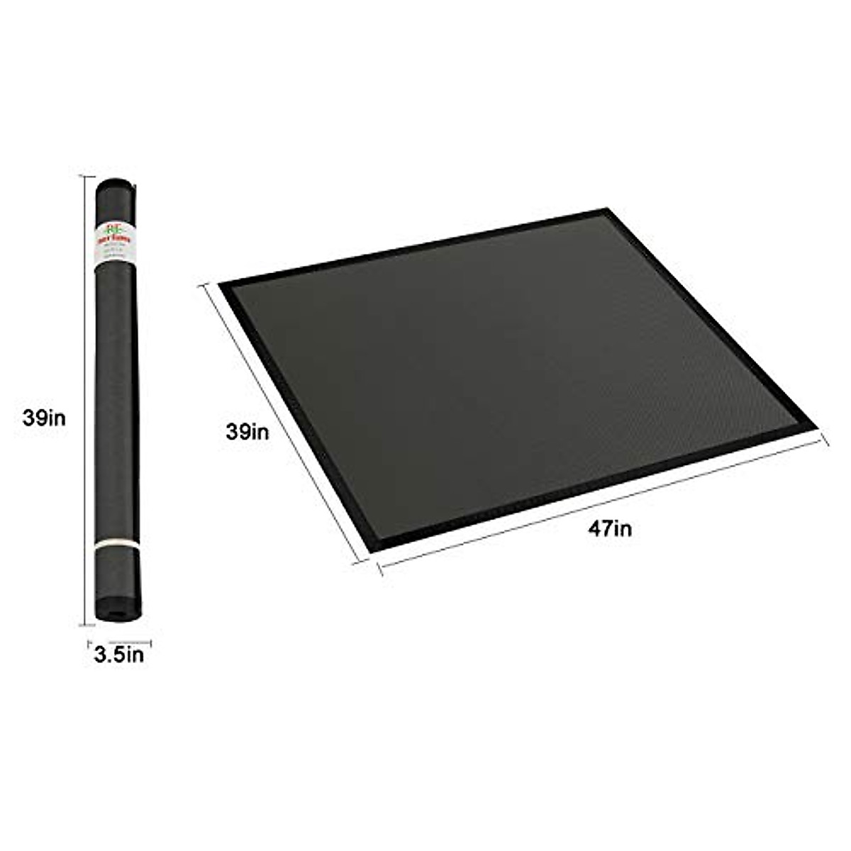 Rosy Earth Flame Retardant Mat Under The Grill, Charcoal Grills, Gas Grills, Electric Grills to Protect The Deck Terrace Floor 39"*47"