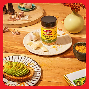 Bragg Nutritional Yeast Roasted Garlic Seasoning - 3 oz - Dairy-Free Parmesan Cheese Substitute - Perfect for Salads, Pastas, Popcorn, and More