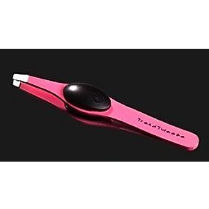 Trend Tweezers Stainless Steel G3 LED Lighted Precision Tweezer"Pink" + Storage Tube + Replacement Light Battery