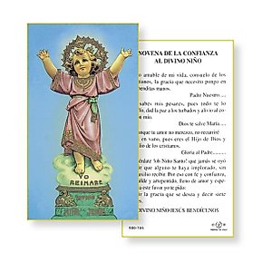 Novena de la Confianza al Divino Nino, Paquete de 100 Estampas Sagradas de Papel