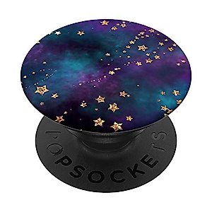 Galaxy Space in Blue Green Yellow Cyan Purple Pink AEHP666 PopSockets PopGrip: Swappable Grip for Phones & Tablets