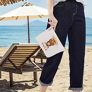 LEVLO Funny Owl Cosmetic Bag Animal Lover Gift Just A Girl Who Loves Owls Makeup Zipper Pouch Bag Owl Lover Gift (Who Loves Owls)