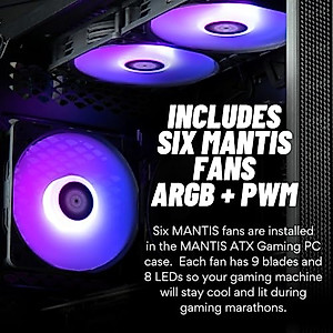 Empowered PC Mantis V2 Gamer Desktop (NVIDIA GeForce RTX 3080 (~ 4070), Intel 8-Core i7-11700F Processor, 32GB RAM, 512GB NVMe SSD + 2TB HDD, WiFi+BT, Windows 11 Home) Tower Gaming RGB Computer