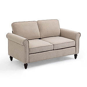 ARSURA 45 inch, 2 Seater Loveseat Sofa, Mid Century Modern Couches for Living Room, Button Tufted Sofa for Bedroom, Home Office, Apartment