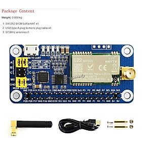 SX1262 LoRa HAT Covers 915MHz Frequency Band with Spread Spectrum Modulation Supports Raspberry Pi 1 2 3 4 Series Boards with UART Interface for STM32 @XYGStudy