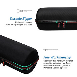 XANAD Hard Case for Bose SoundLink Revolve+ or Revolve+ (Series II) Portable & Long-Lasting Bluetooth 360 Speaker - Storage Protective Bag (Black)