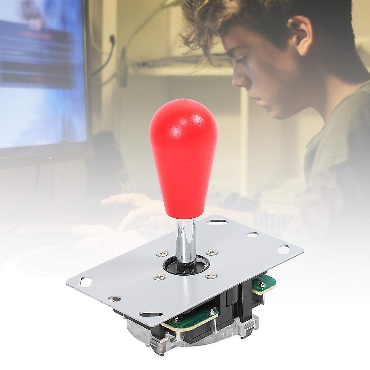 Classic Arcade Game DIY Parts, DIY Arcade Game 2xJoystick Set, USB Computer Chip Control Panel, 20xGamepad Button with Light Multiple Colour Kits for PS3/PC