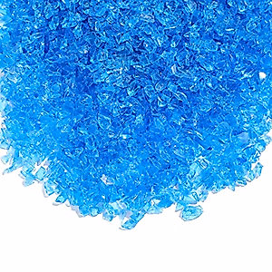 Crushed Glass for Crafts Broken Glass Pieces Decorative Reflective Tempered Crushed Mirror Pieces Vase Filler Crush Glass for Vase Pool, Bar, Fish Tank, Garden Decoration (Aqua Blue,2 Pound)