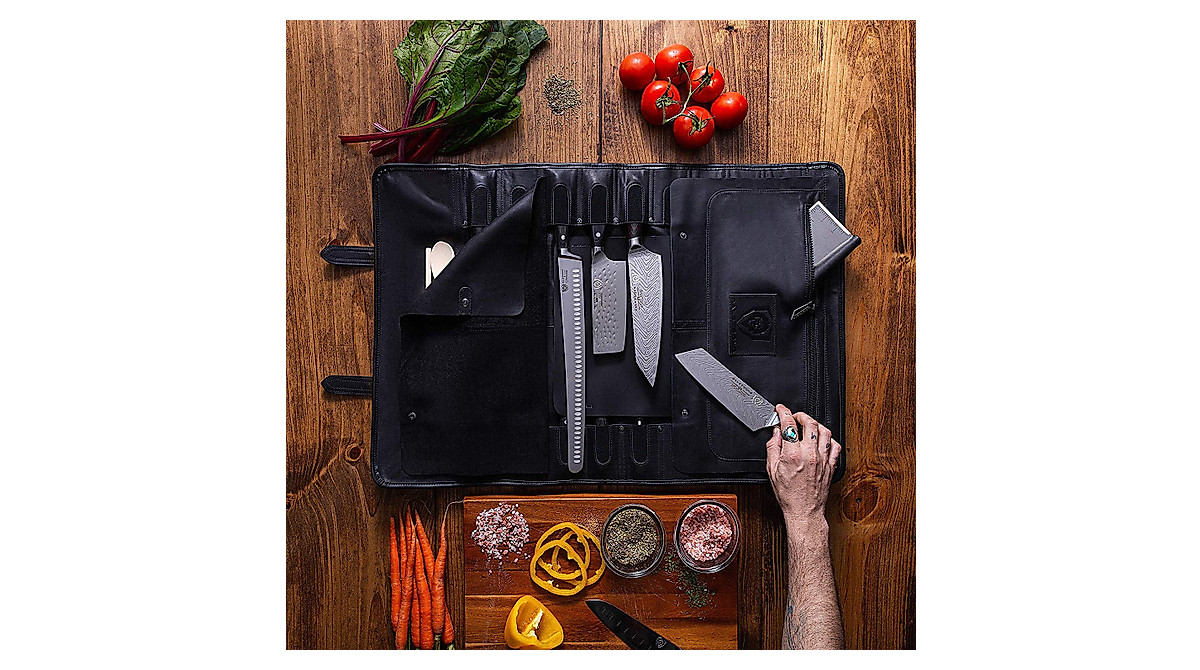 Dalstrong Vagabond Knife Roll - Premium Leather Cases for Chefs