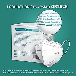 Daddy's Choice Purism KN95 Face Mask, Disposable Use 20pcs/box, 5-Layer Protective Face Mask, White
