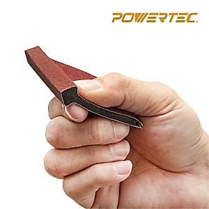 POWERTEC 21 Profile Sander, 10PCs Contour Sanding Grips with Woodworking Angle Sanding Pads for Convex, Concave & Detail Sanding, Sanding Tool for Wood Trim, Auto Body, Art, Crafts - 11PCs (71620)