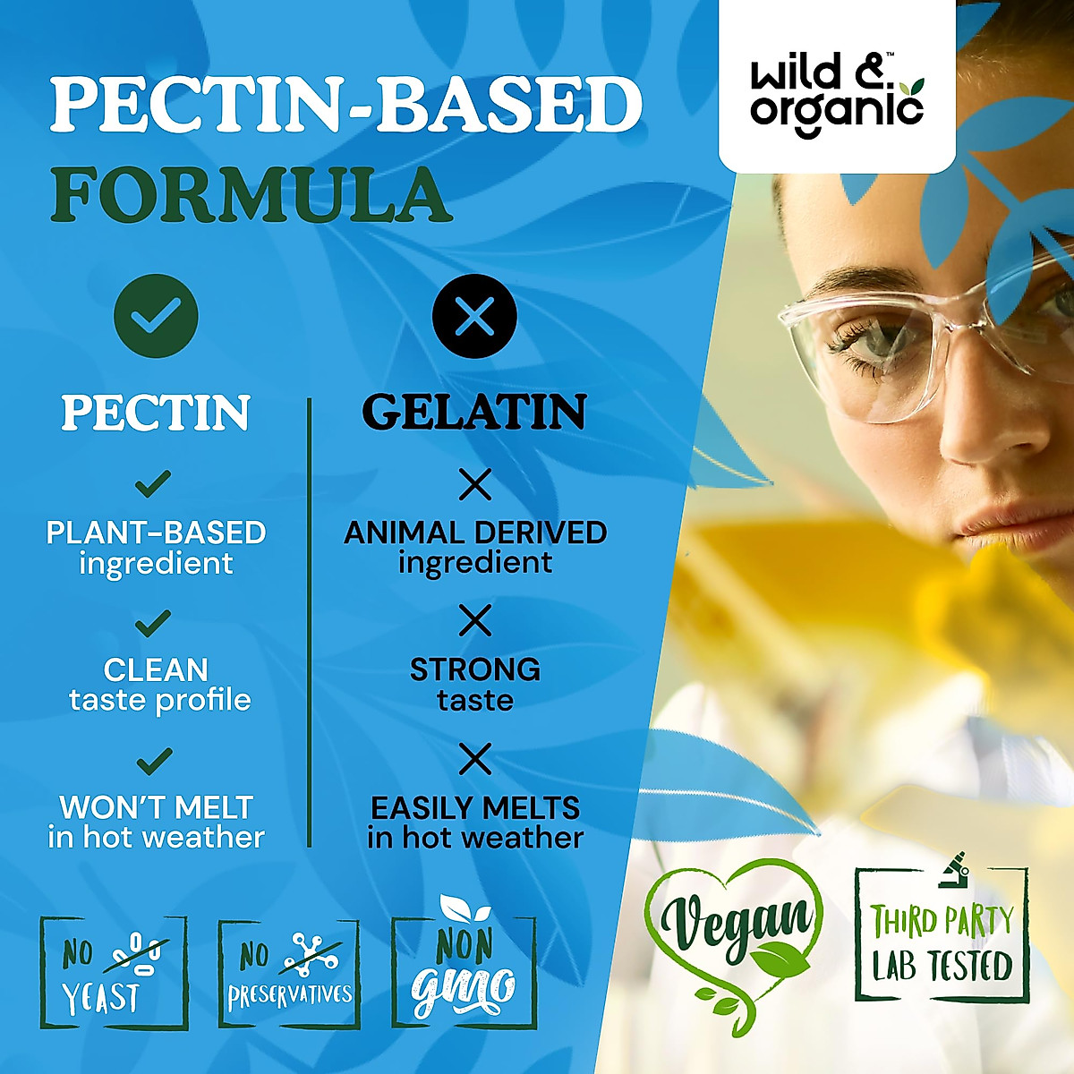 Hyaluronic Acid Gummies 250mg - Pure Hyaluronic Acid Supplements for Joints - Hair Skin and Nails Gummies w/Hyaluronic Acid Powder - Skin Supplement w/Vitamin C Hyaluronic Acid - 60 Vegan Chews