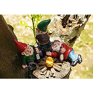 Danmu Polyresin Gnomes Garden Decorations, Garden Gnomes, Garden Gnomes Outdoor Clearance, Miniature Figurines, Fairy Garden Accessories, Fairy Garden Supplies 4 Pack