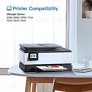 LxTek Compatible Ink Cartridge Replacement for HP 932XL 933XL 932 933 to use with OfficeJet 6600 6700 6100 7110 7612 7510 7610(2 Black, 2 Cyan, 2 Magenta, 2 Yellow, 8 Pack).